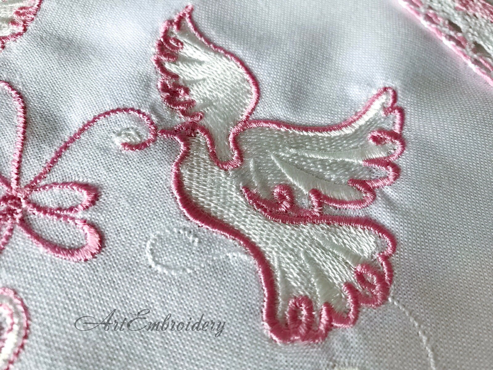 Doves and Cross Machine Embroidery Designs Set for Hoop | Etsy