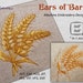 Ears of Barley Machine Embroidery Designs: Redwork & Filled (6x8", 8x8 ...
