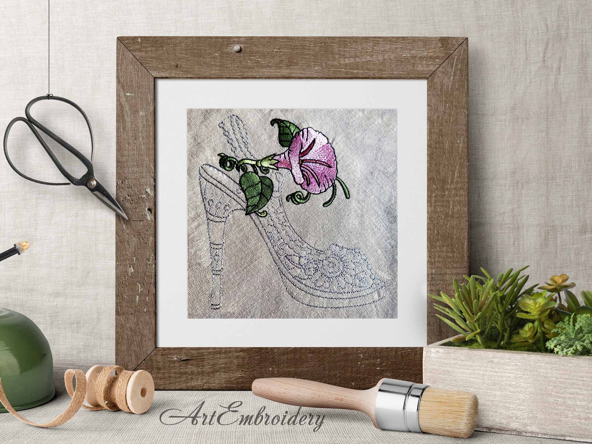 Morning Glory Machine Embroidery Design Flowers Design in 3 - Etsy