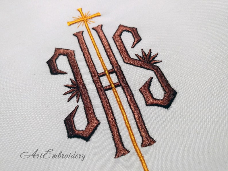 IHS Christogram 2 Machine Embroidery Designs Set Includes | Etsy