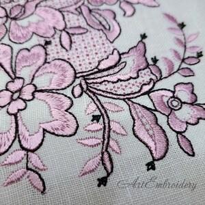 Tracy Motifs Machine Embroidery Designs: Floral Lace (8x10" Hoop) - Etsy