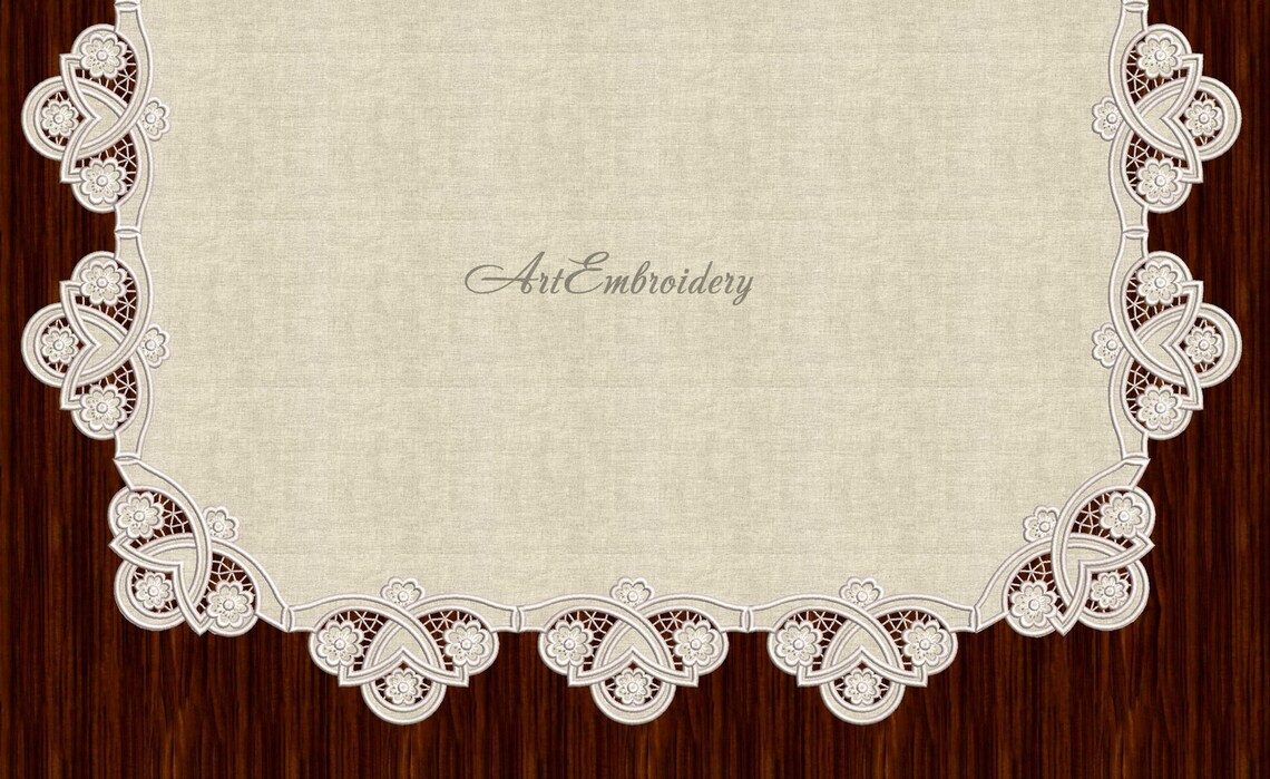 Cutwork Edge Borders and Corners Machine Embroidery Border - Etsy