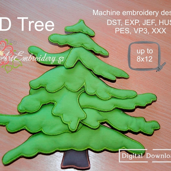Pine Tree Machine Embroidery Design - Etsy