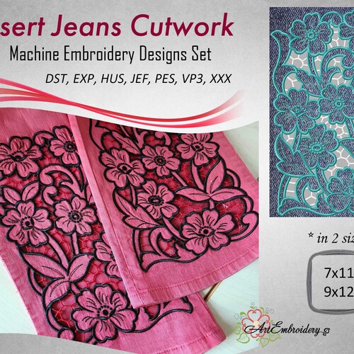 Fashion Cutwork Machine Embroidery Richelieu Designs Set for - Etsy