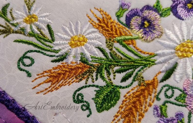 Wildflowers Wreath Machine Embroidery Design Split Into Two - Etsy Canada