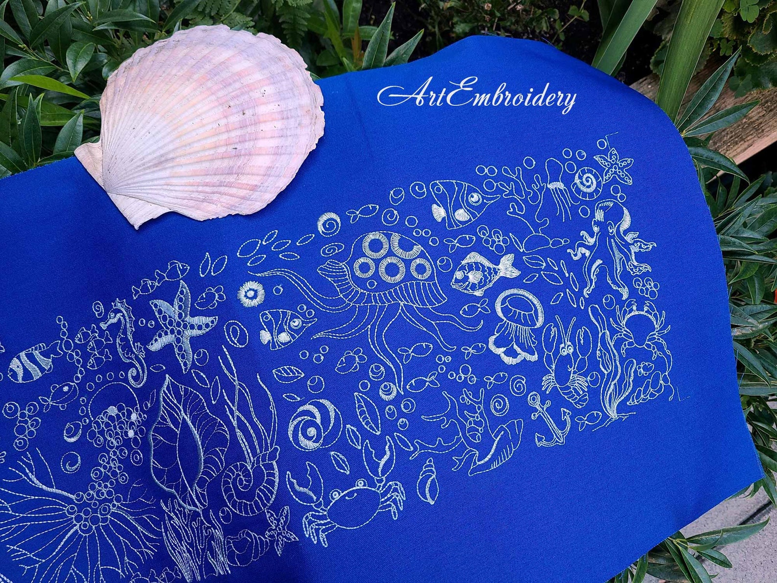 Underwater Ocean World Border Machine Embroidery Design for - Etsy