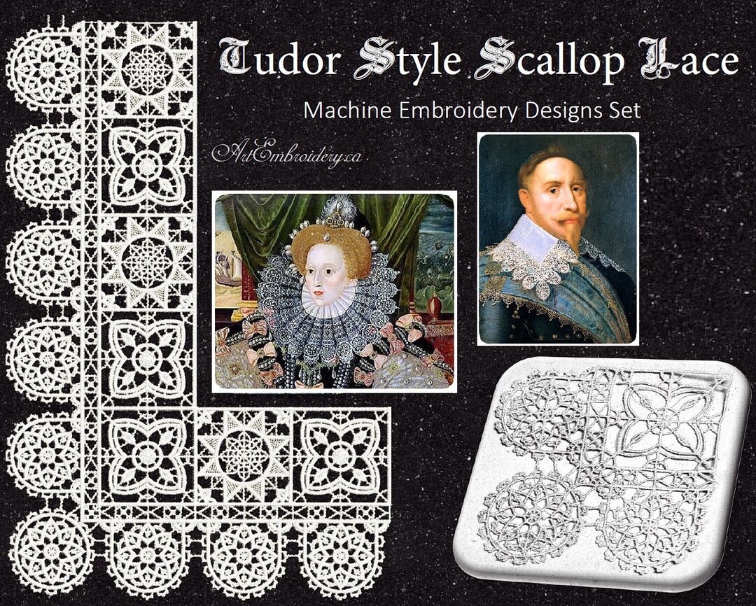 Tudor Style Scallop Lace for Renaissance Elizabethan Reenactment ...
