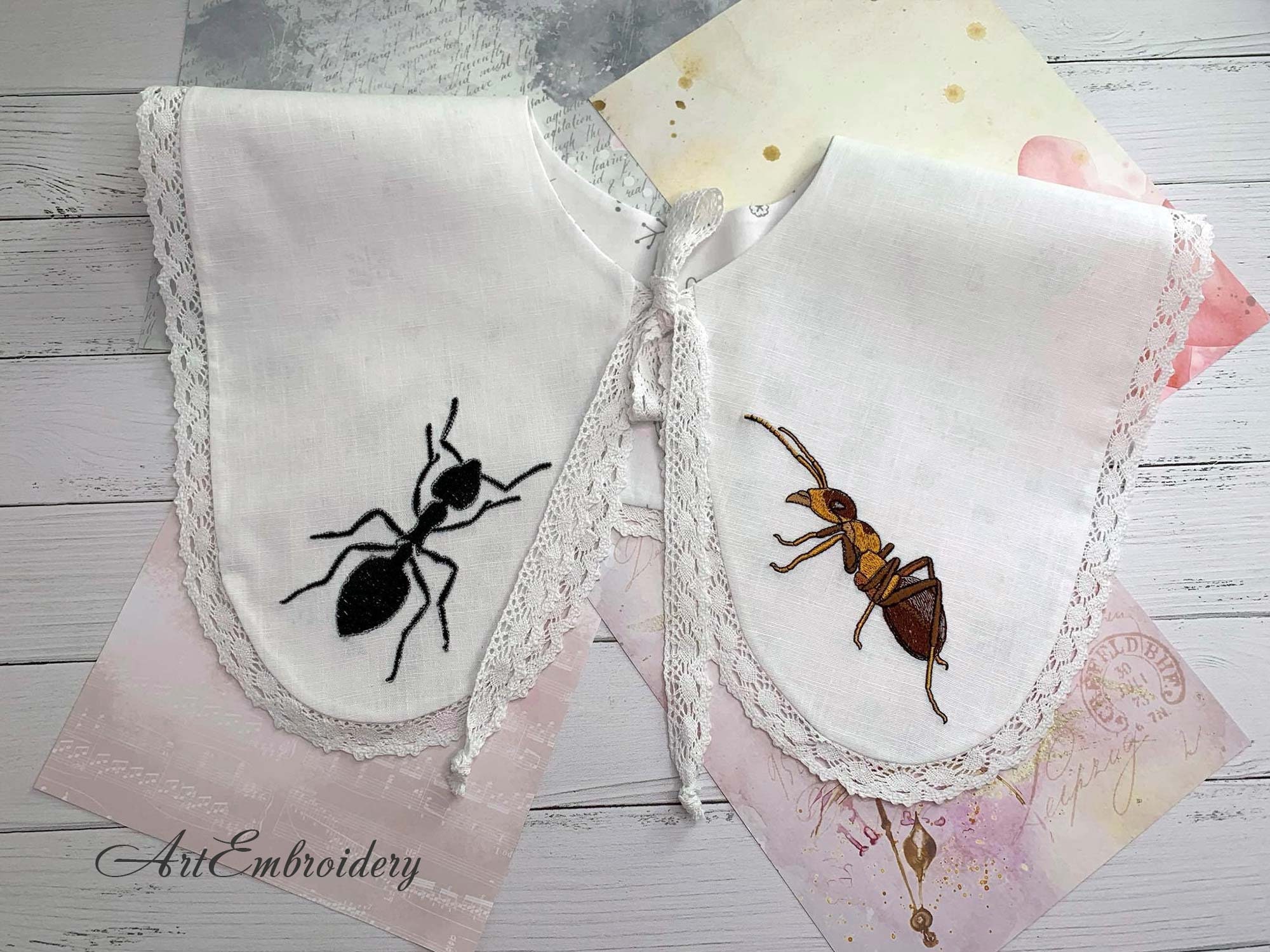 Jumbo Ants Red and Black Machine Embroidery Insects Designs | Etsy