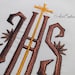 IHS Christogram 2 Machine Embroidery Designs Set Includes Monogram ...