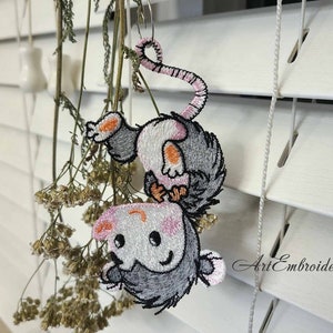 FSL Baby Possum – Machine Embroidery ITH Lace Project Animals Design in ...