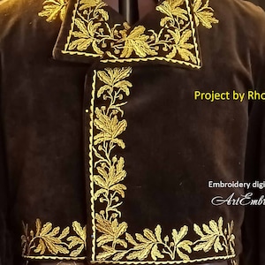 Napoleon's Coat, 1800 - Machine Embroidery Historical French Gold Oak ...
