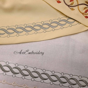 Rope Borders Machine Embroidery Designs: Curved & Straight (digital ...