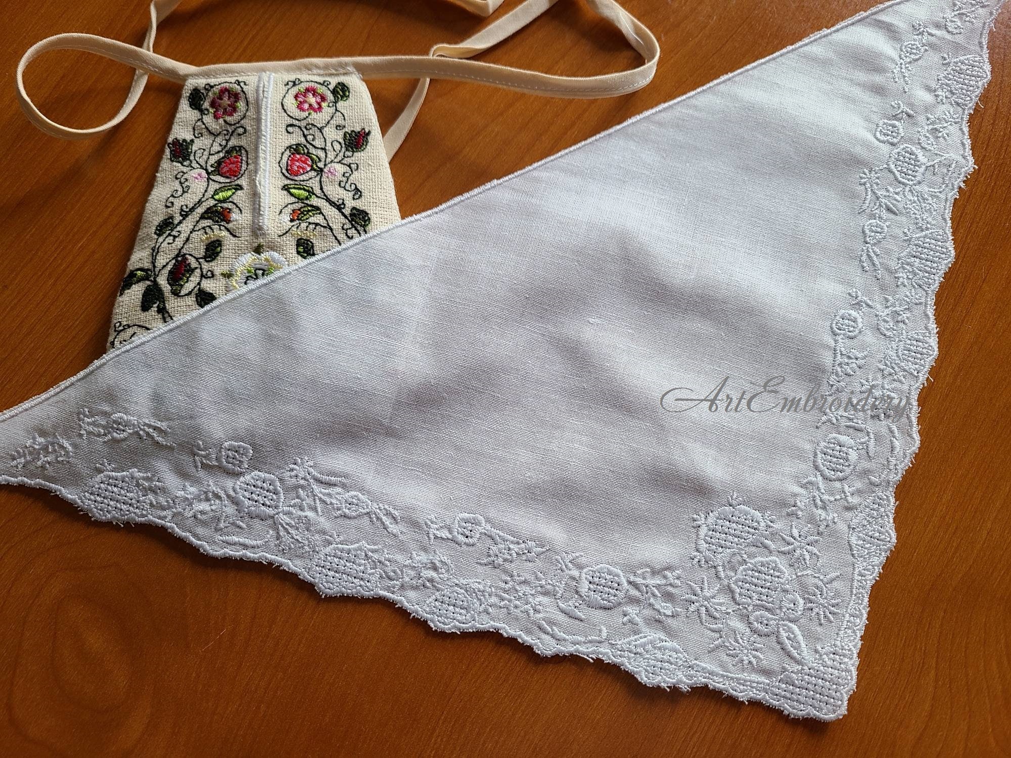 18th Century Dolls Fichu: Machine Embroidery Design (6x8, 8x16 ...