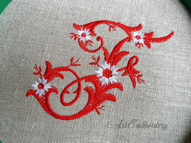 Vintage French Style Monogram Font Machine Embroidery - Etsy