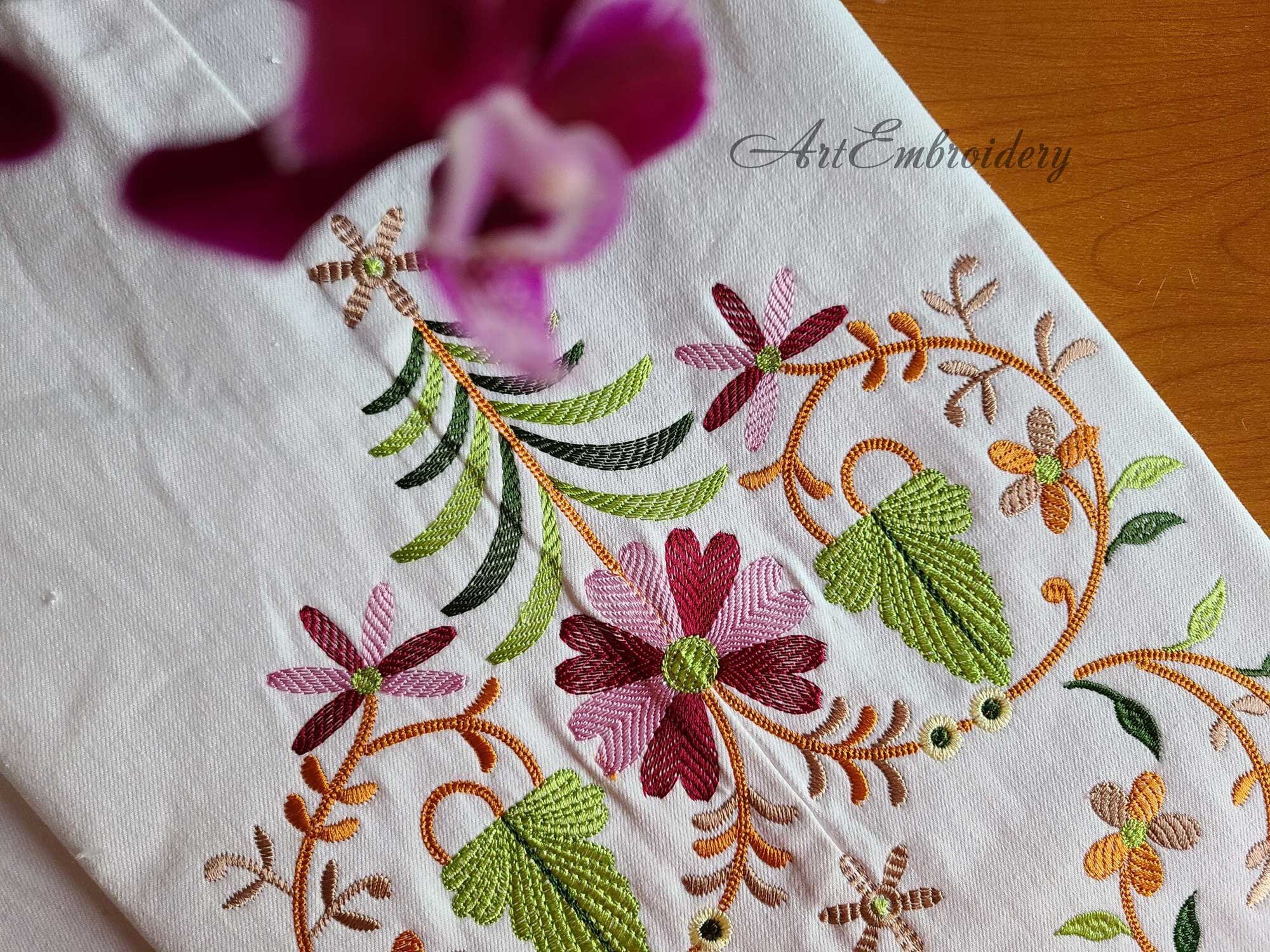 Regency Scroll Machine Embroidery Design Assembled for Hoop | Etsy