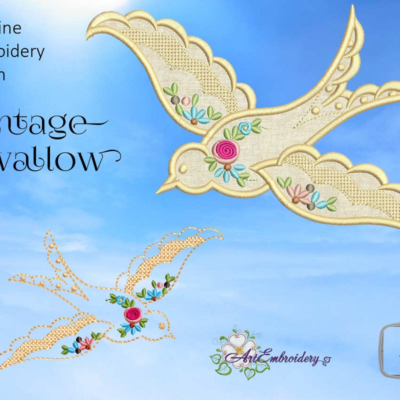Swallow Applique - Etsy