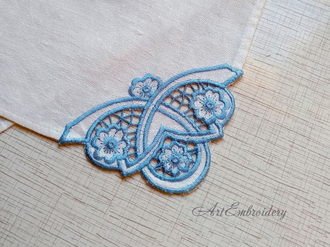 Cutwork Edge Borders and Corners Machine Embroidery Border - Etsy
