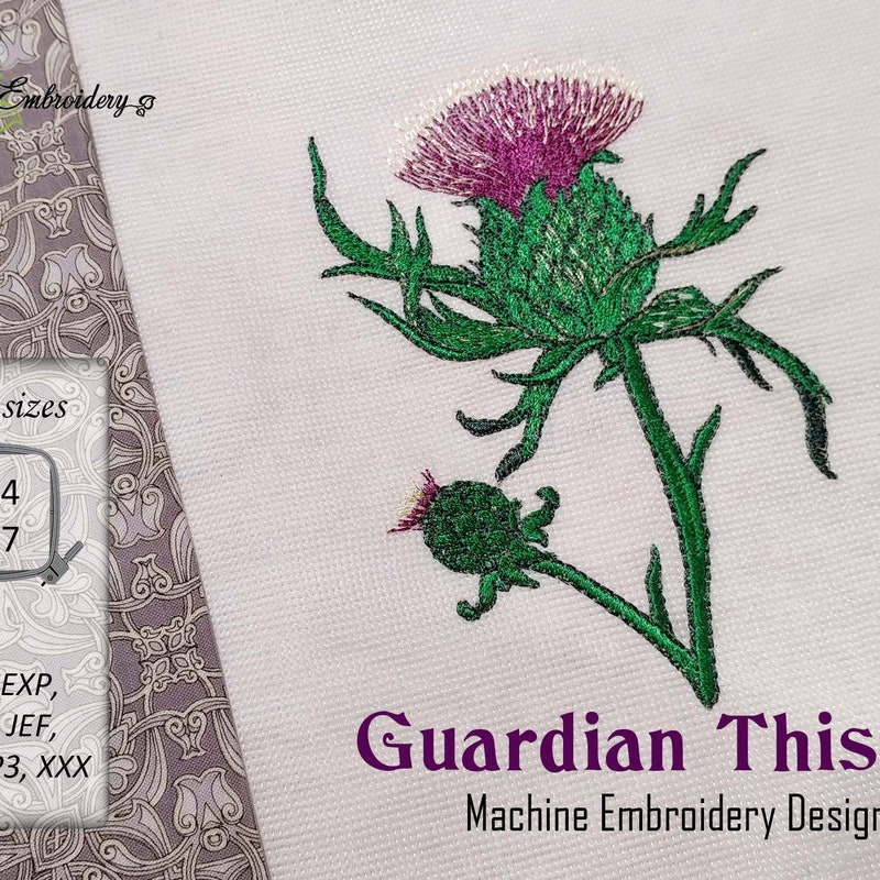 Thistle Embroidery Pattern - Etsy