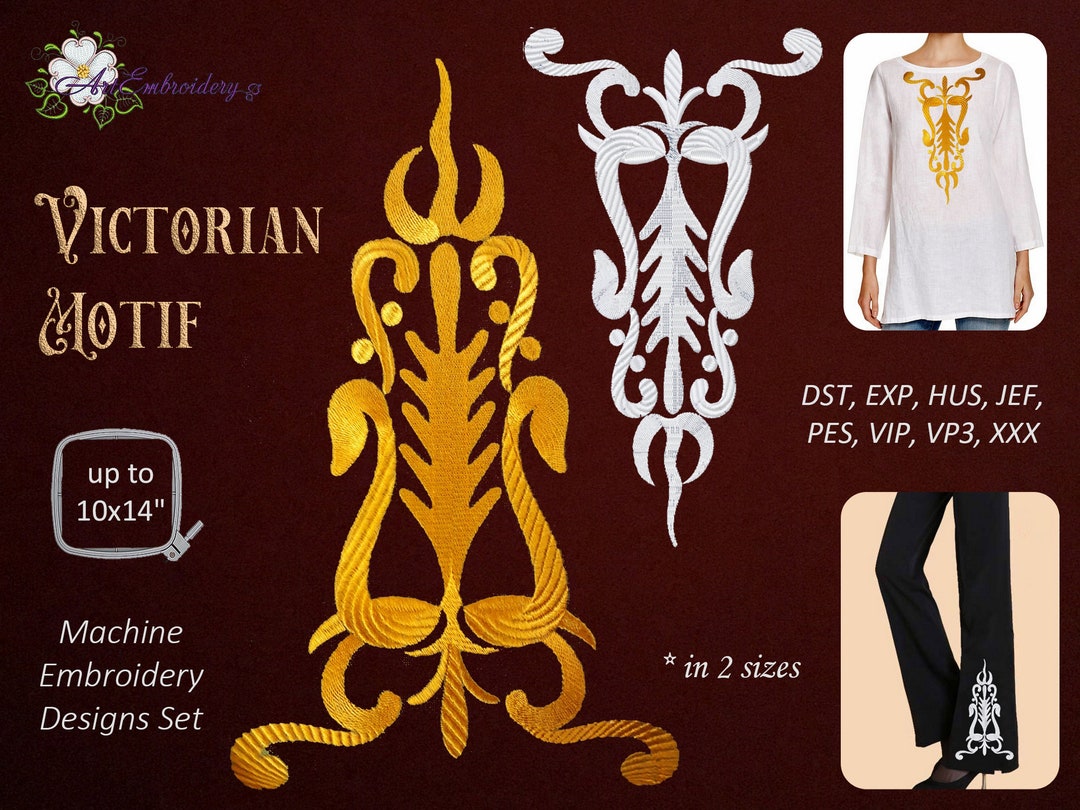 Victorian Triangular Motif - Machine Embroidery Designs Set in Two ...