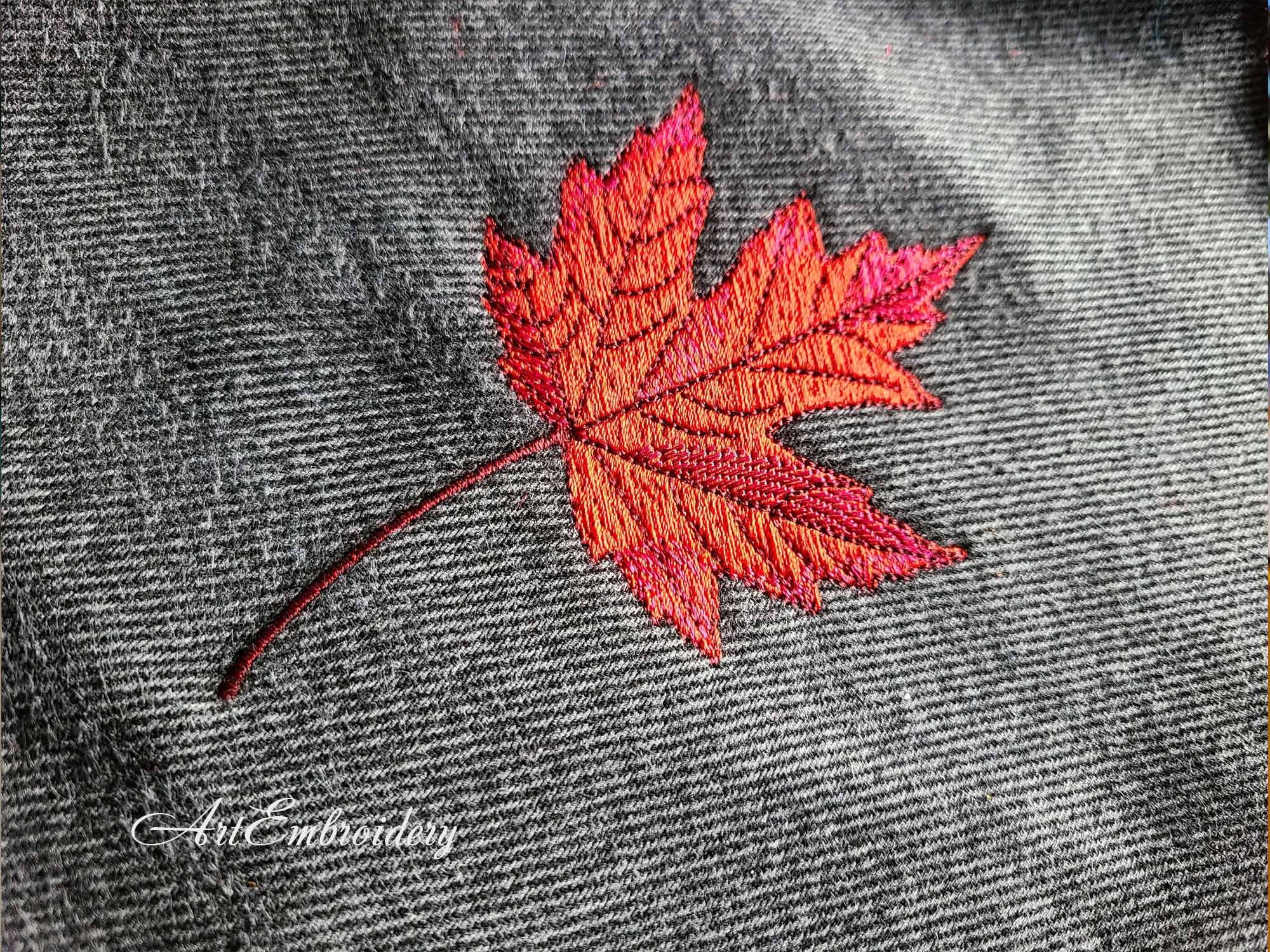 Red Maple Leaf Machine Embroidery Design of Canadian Maple | Etsy
