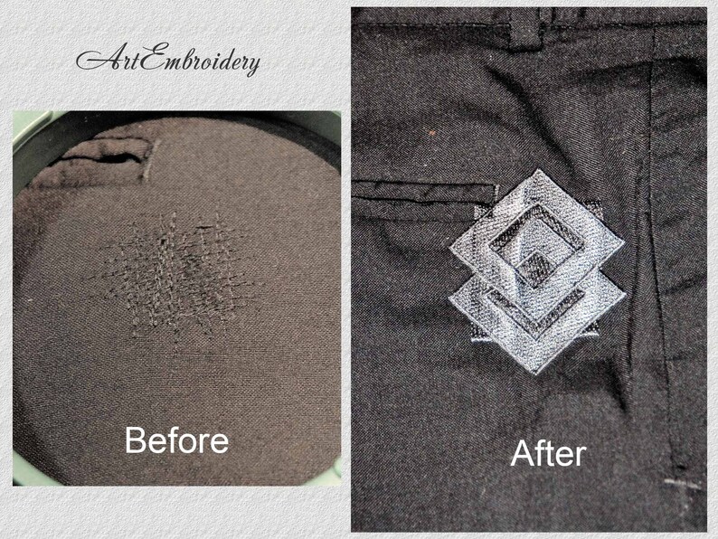 Repair Motifs Machine Embroidery Geometrical Designs for - Etsy