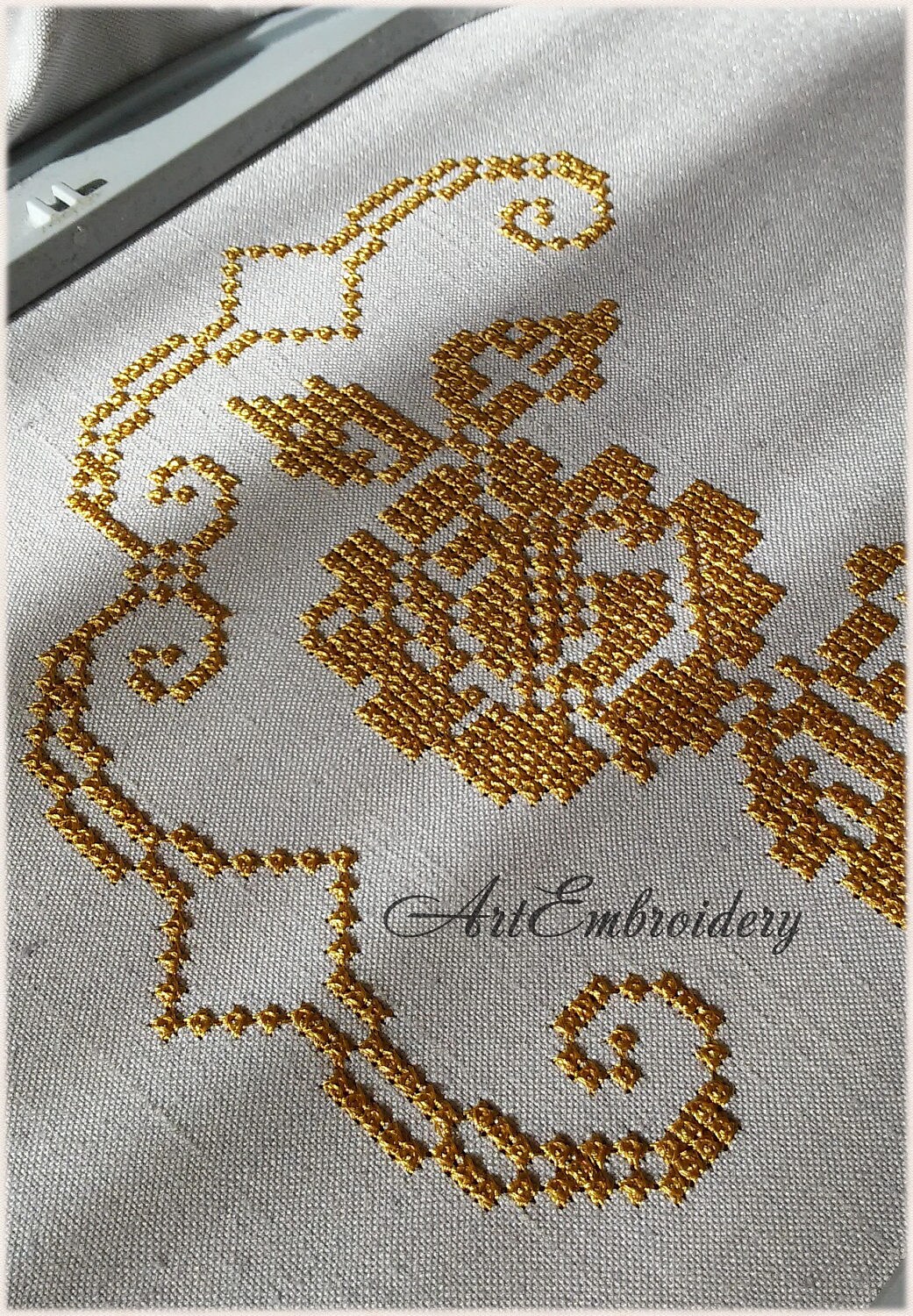 Roses & Cross - Machine Embroidery Designs, French Knot Cross Stitch ...
