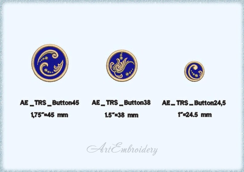 Tudor Rose Scroll Button Machine Embroidery Designs (4x4" 6x6") - Etsy