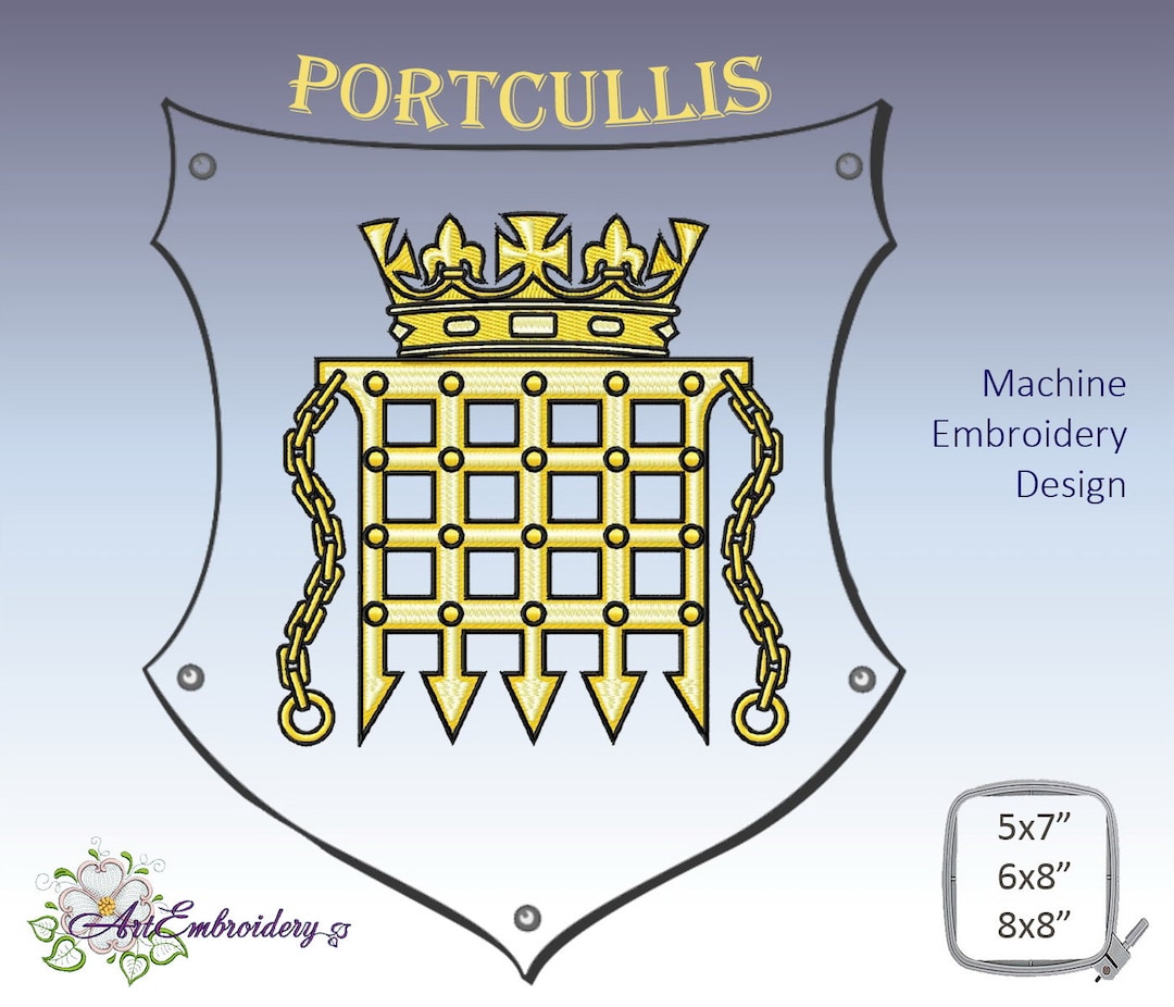 Crowned Portcullis - Beaufort Portcullis Royal Badge of the Tudors ...