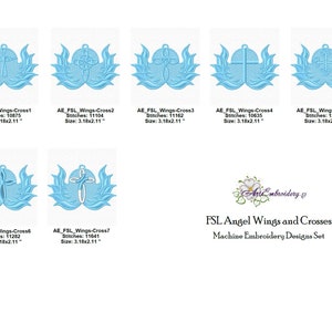 FSL Angel Wings and Crosses, ITH Project - Machine Embroidery ...