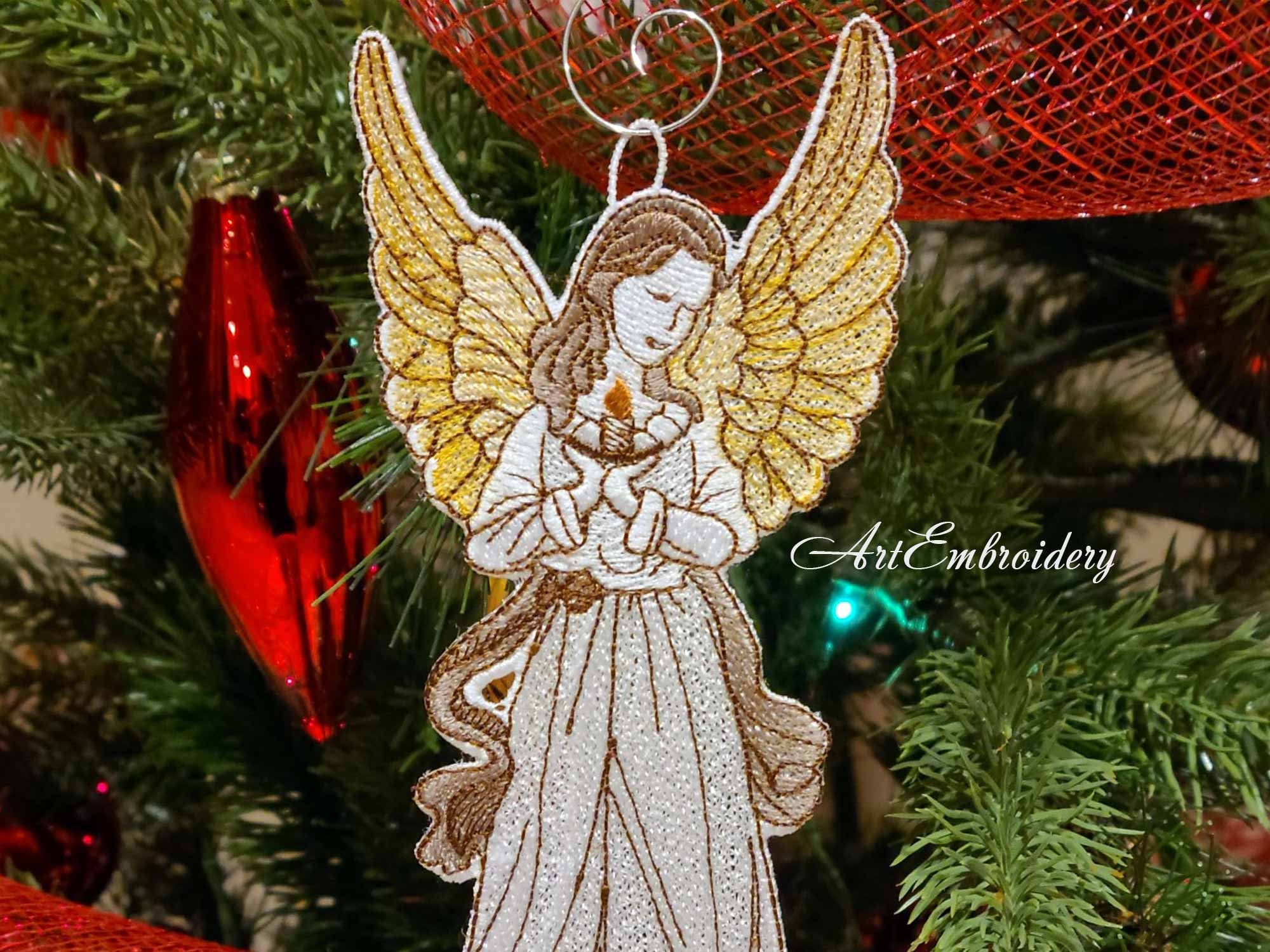 FSL Serenity Angel: Christian Lace Embroidery Design (5x7 and 6x8) - Etsy