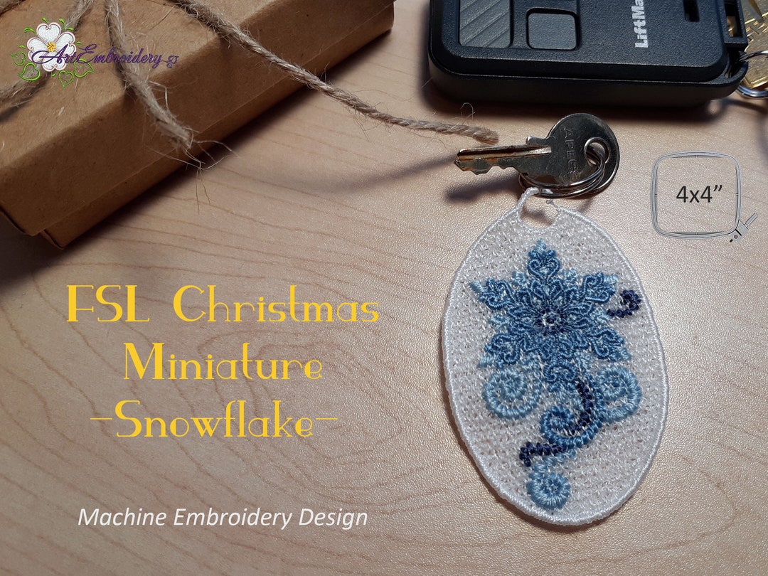 FSL Christmas Miniature - Snowflake Machine Embroidery Freestanding ...