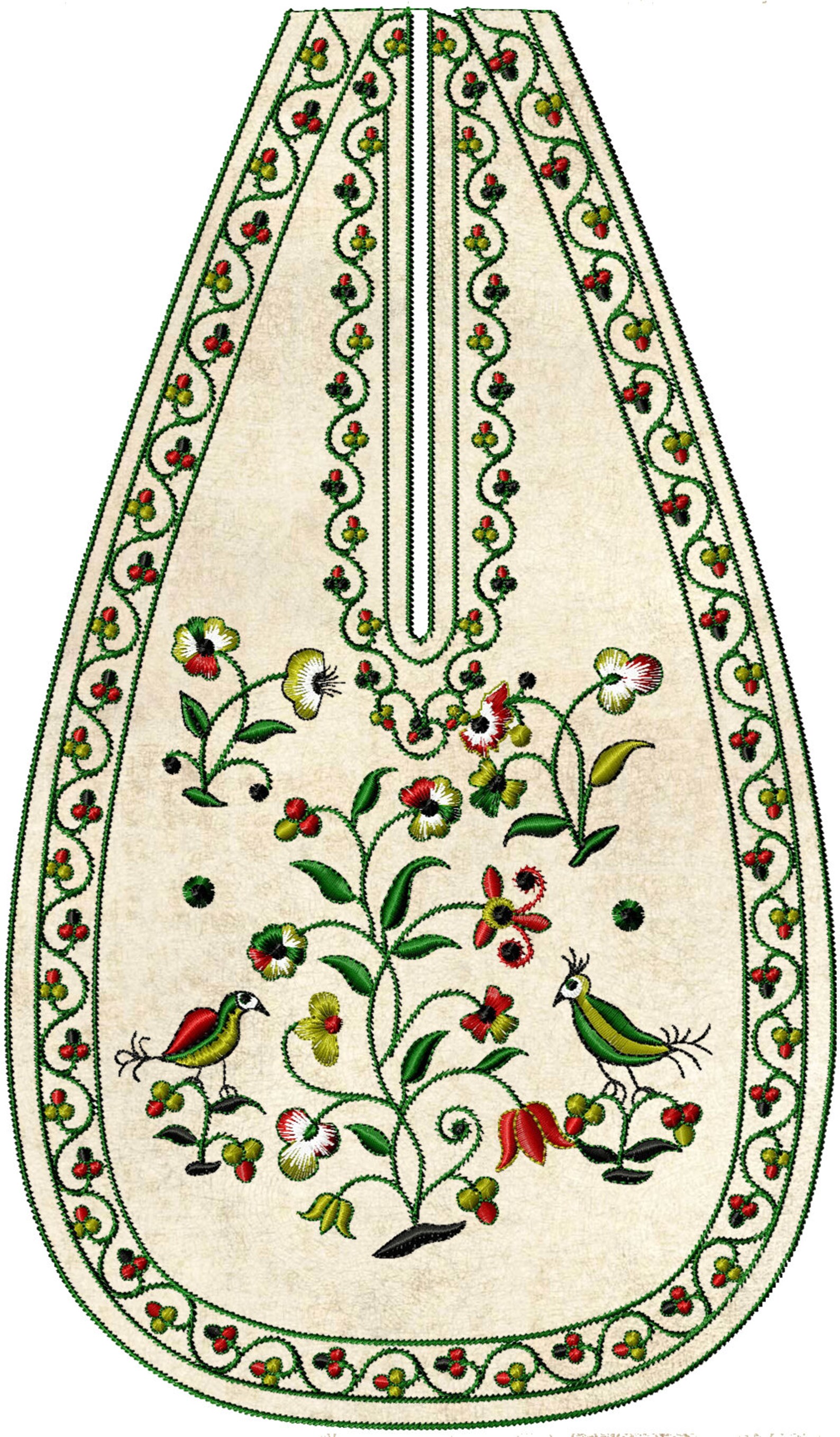 Flowers and Birds Pocket Machine Embroidery Design for 18th - Etsy