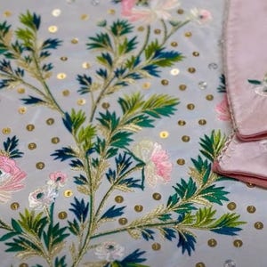 Rococo English Floral Dress Border - Machine Embroidery Designs, 1780s ...