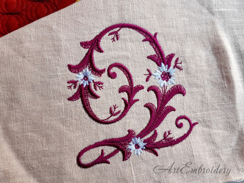 Vintage French Style Monogram Font Machine Embroidery | Etsy