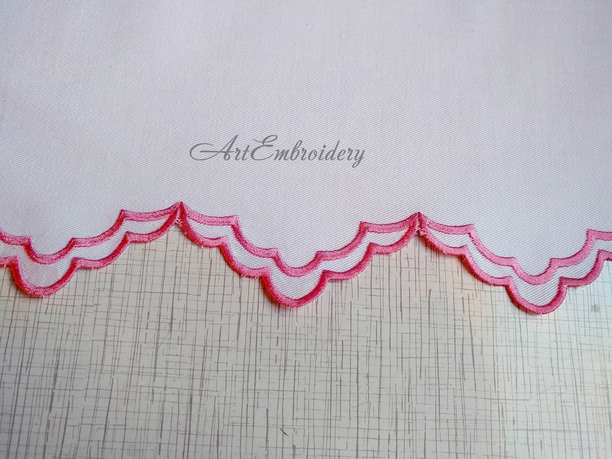Curved Edge Machine Embroidery Border Designs: Cutwork Set (4x4 to 8x12 ...