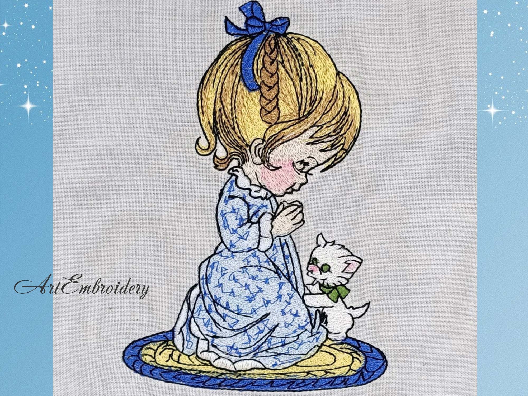 Sleep Prayer Machine Embroidery Christian Religious Design | Etsy