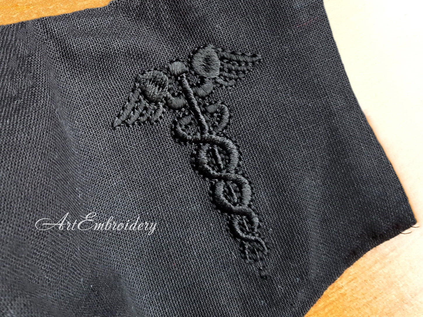 Caduceus Symbol Machine Embroidery Design in 3 sizes for | Etsy