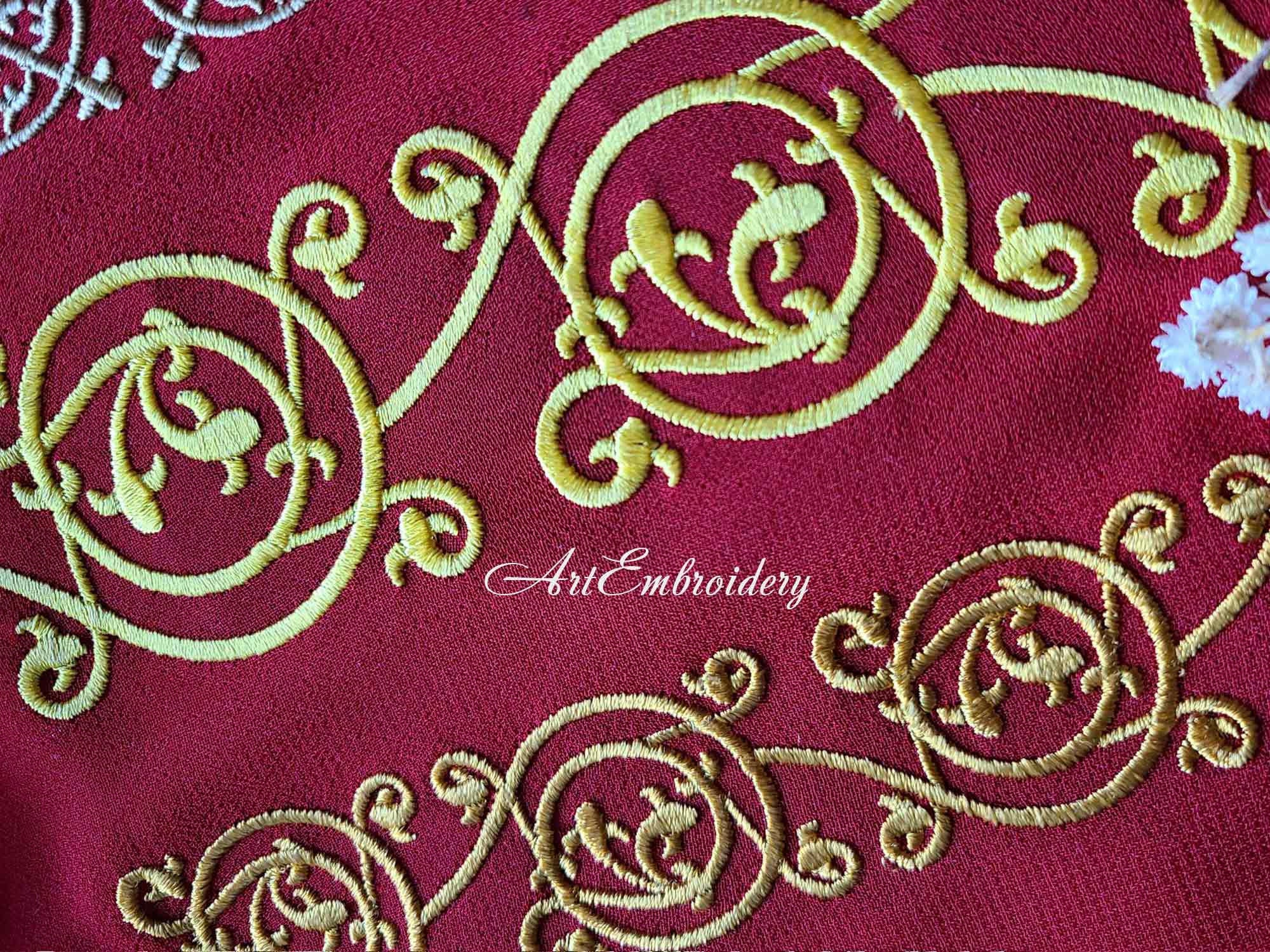Medieval Scroll Border Machine Embroidery Historical Designs - Etsy