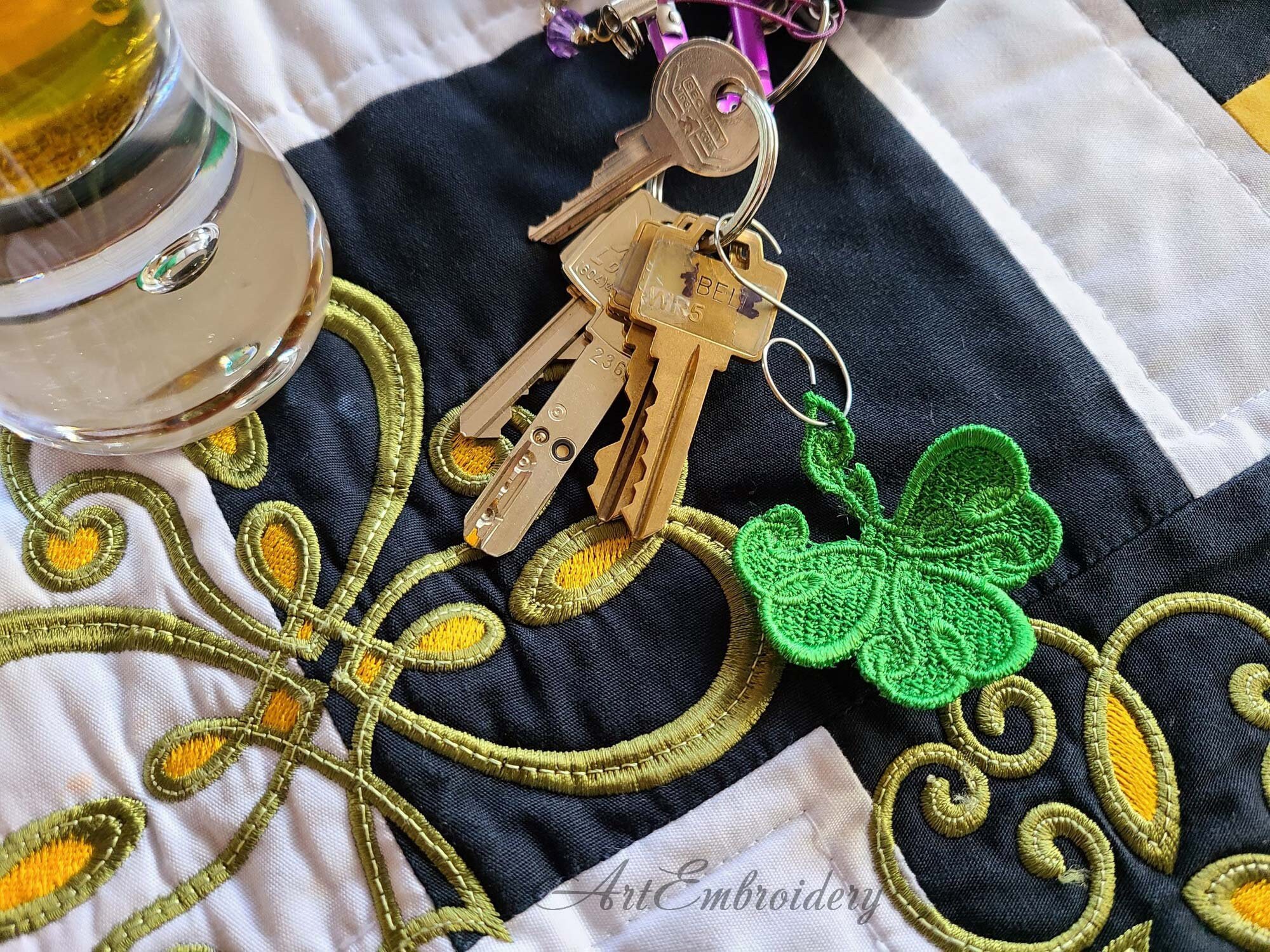 FSL Shamrock Machine Embroidery Design: Irish Lace (4x4, 5x5) (ITH) - Etsy