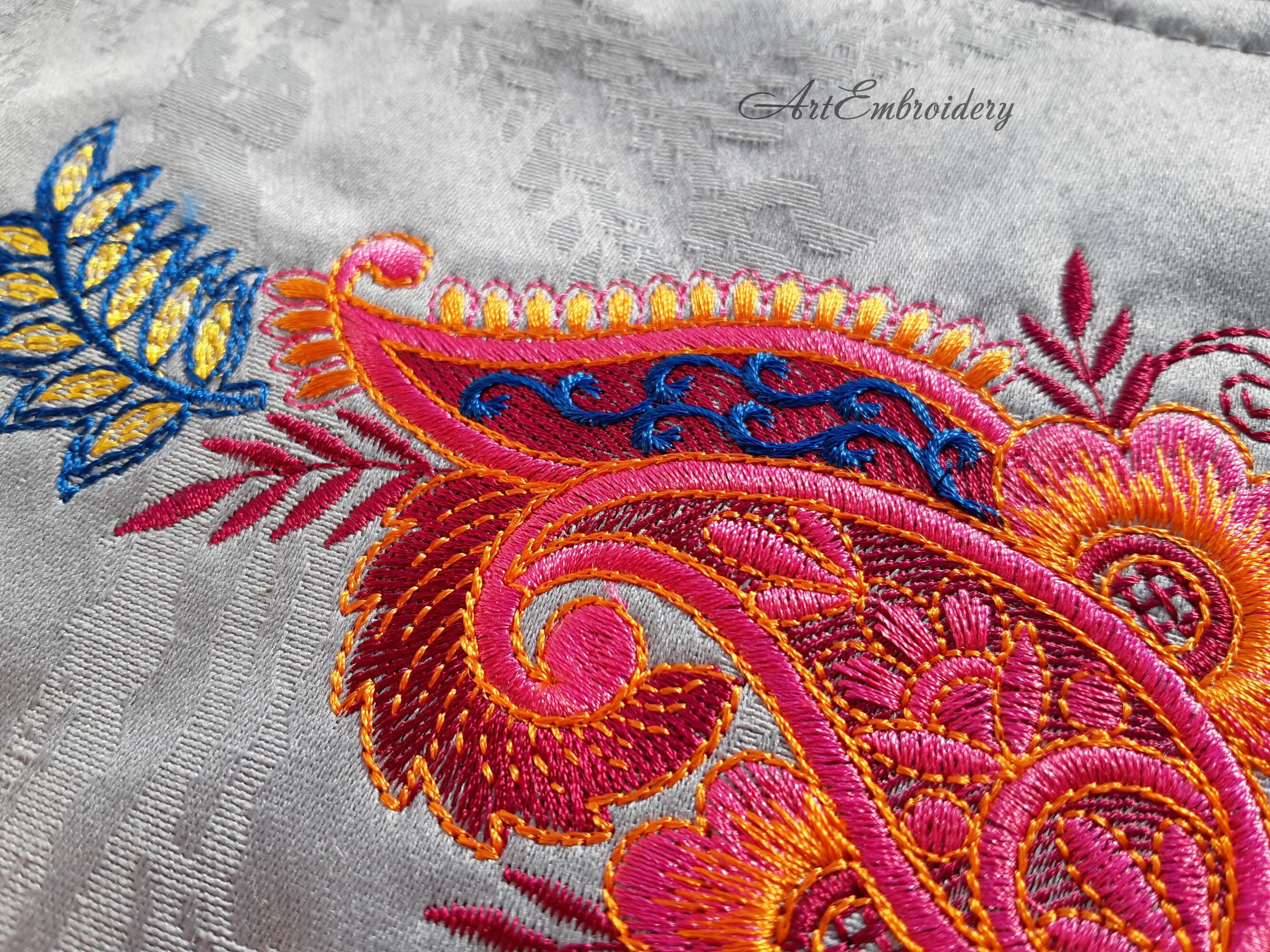 Paisley Motif 3 Machine Embroidery Designs Set for Hoop | Etsy