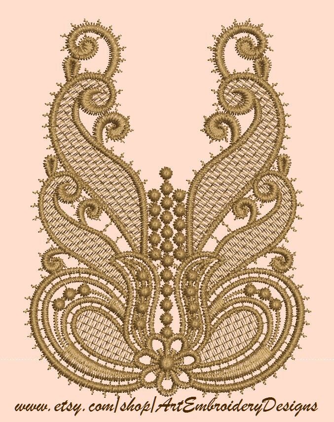 Lacy Drop - FSL (free Standing Lace) Machine Embroidery Designs - Etsy