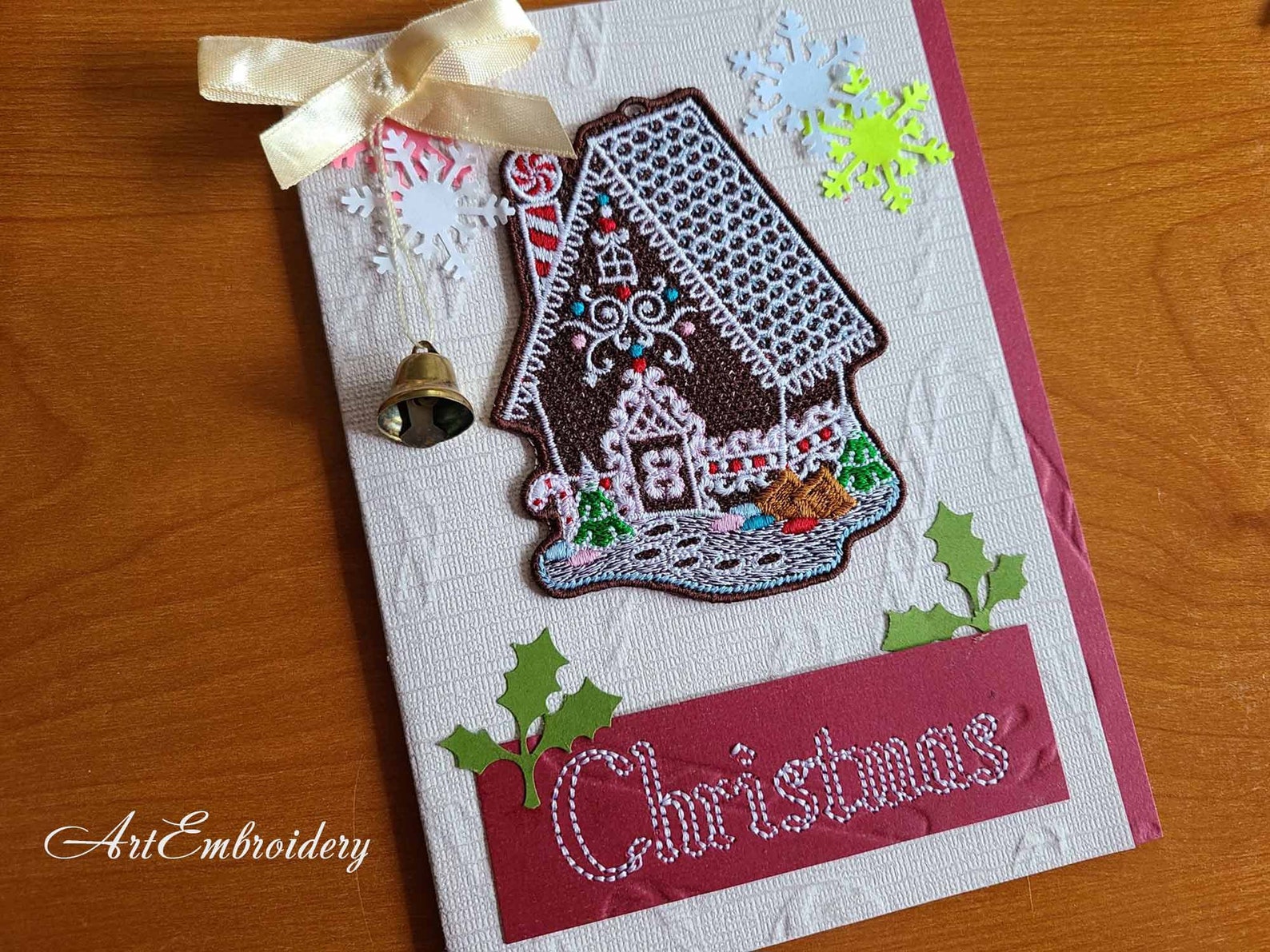FSL Chocolate Gingerbread House: Machine Embroidery Lace Design (4x4 ...