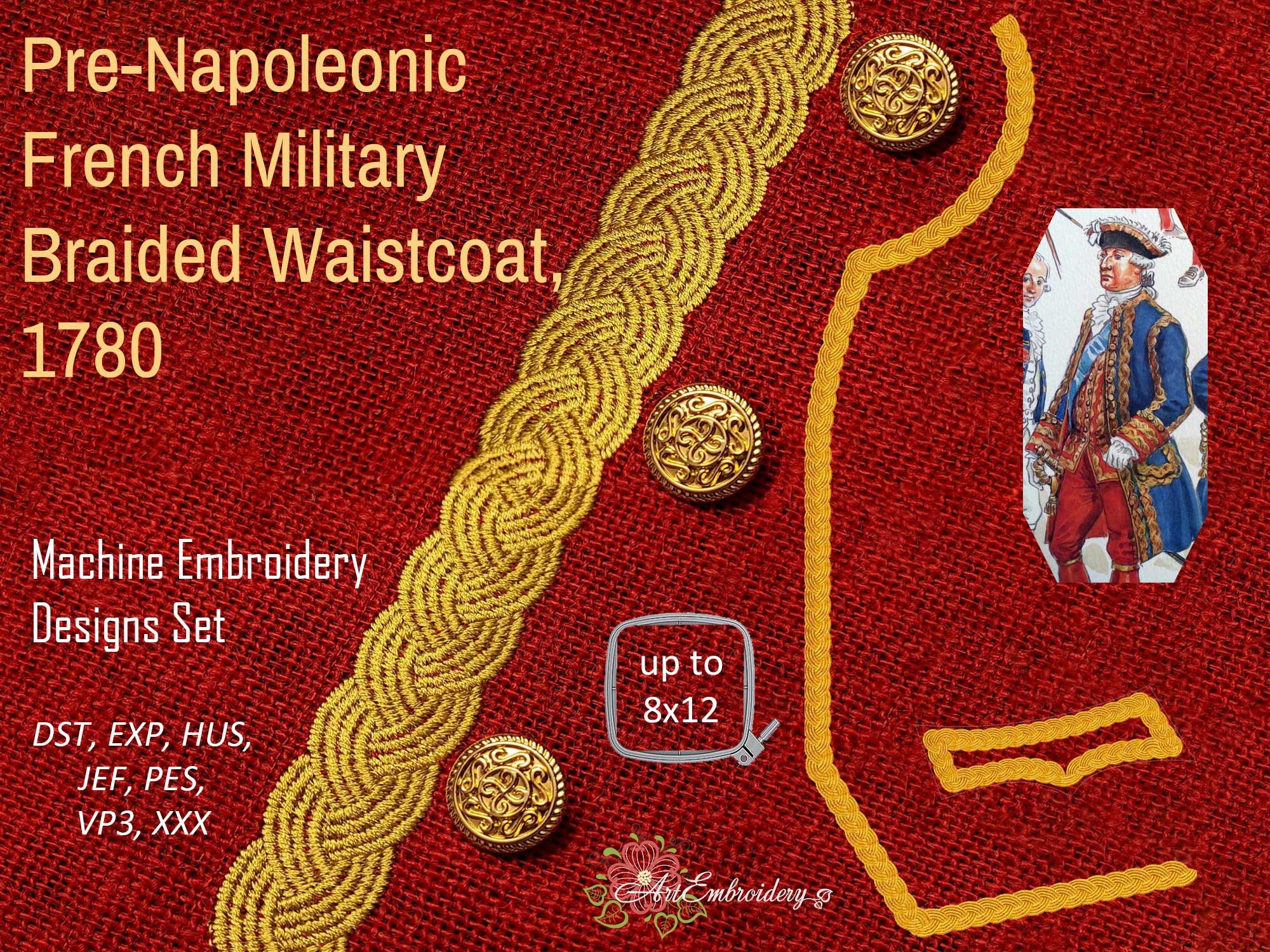 Pre-napoleonic French Military Braided Waistcoat 1780 | Etsy