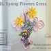FSL Spring Flowers Cross: Machine Embroidery Design (digital Download ...