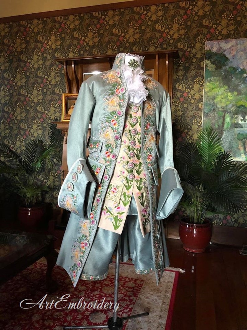 Floral Frock Coat Machine Embroidery Designs: 18th Century English Suit ...