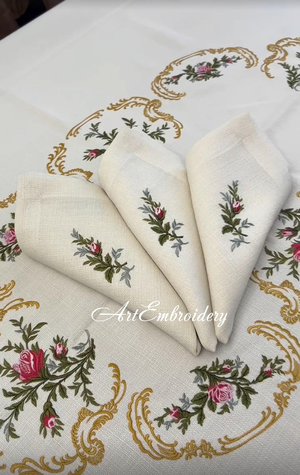 Rosenthal — Machine Embroidery Designs Set: Roses and Scrolls, Hoop ...
