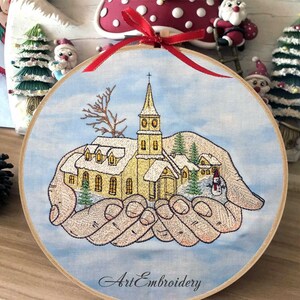 Christmas Hands - Machine Embroidery Christian Religious Design in 3 ...