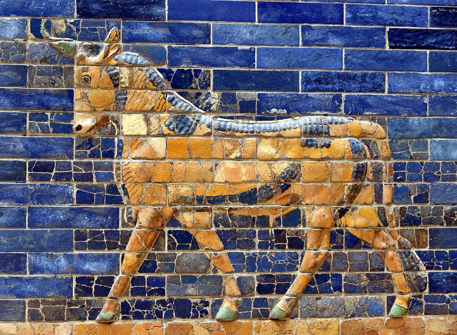 Ishtar Gate Bull Machine Embroidery Mystic Animals Design in - Etsy