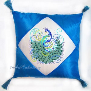 Blue Peacock, Indian Peafow - Machine Embroidery Design for Hoop 8x8 ...