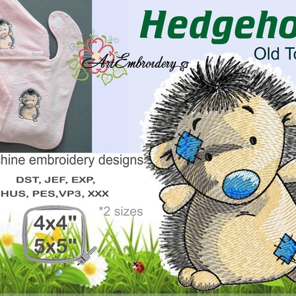 Hedgehog Embroidery Design - Etsy